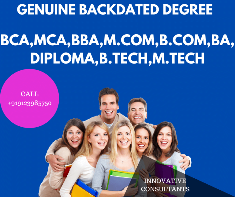 back date degree Genuine Back Dated Degree Certificate Without Exam ...